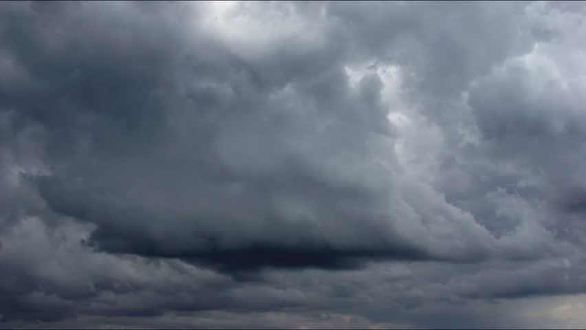 Dark, Low Hanging Storm Clouds Over Open Field In Atlanta, Georgia ...