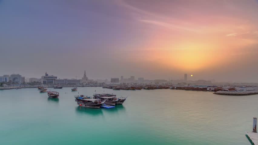 Desert city and landscape in Doha, Qatar image - Free stock photo ...