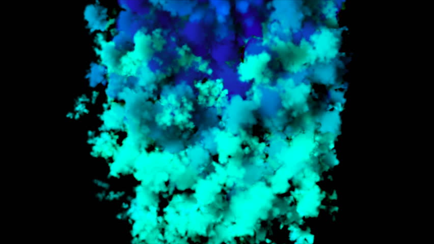 Cg Animation Of Powder Explosion With Blue, Red, Orange And Violet ...