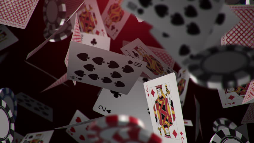 Playing Cards Gambling Looping Abstract Animated Background Stock ...