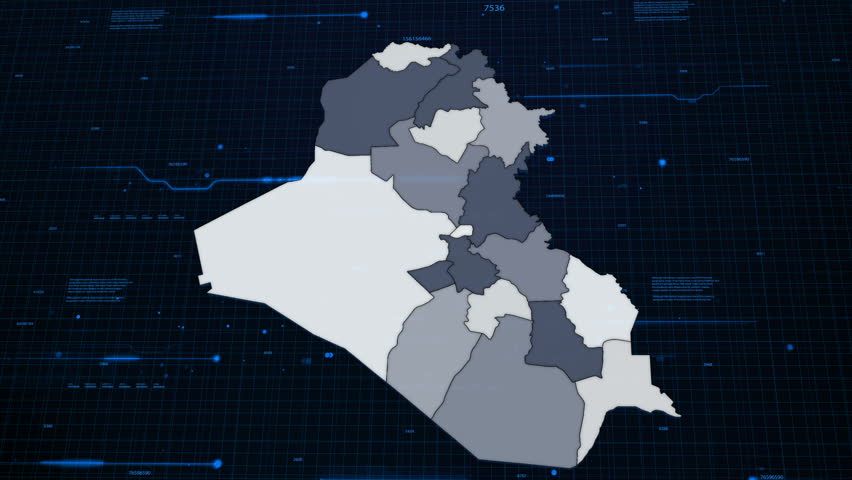 Iraq Network Map Stock Footage Video (100% Royalty-free) 1009520480 ...
