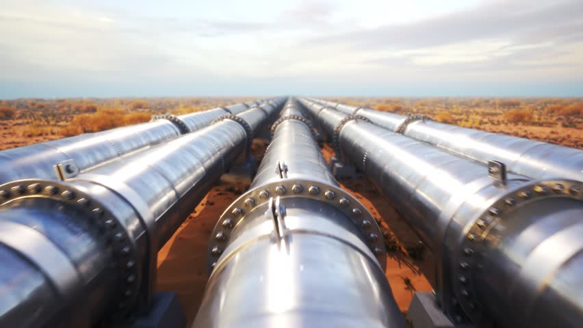 03297 Five Streams Pipeline Running Stock Footage Video (100% Royalty ...