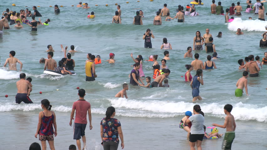 Time Lapse - Busy Beach Stock Footage Video (100% Royalty-free ...
