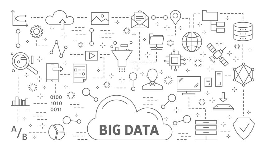 Big Data Concept Flat Line Stock Footage Video (100% Royalty-free ...