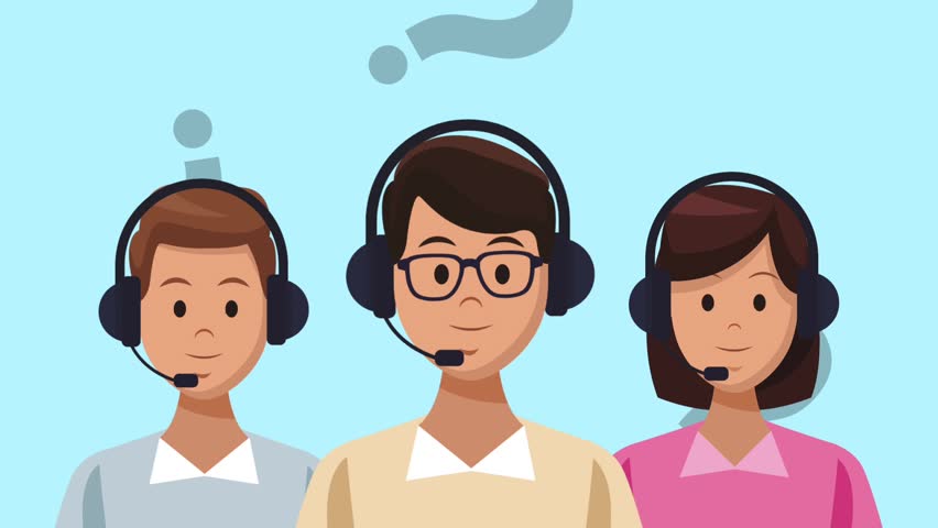 Call Center and Customer Service Stock Footage Video (100% Royalty-free ...