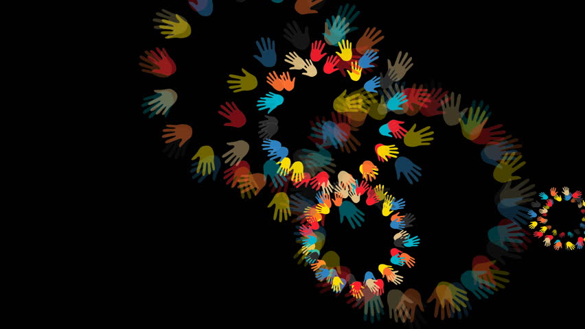 Abstract Hands On Black Background Stock Footage Video (100% Royalty ...