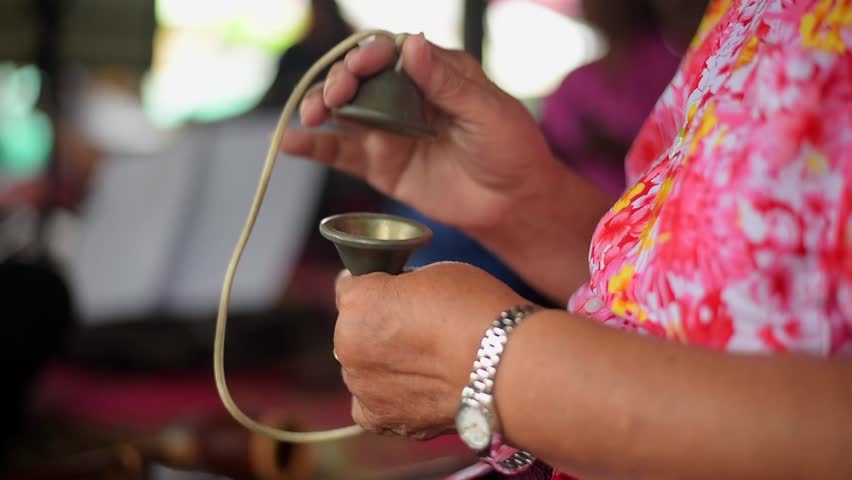Closeup Playing Thai Music Instrument,cymbal Stock Footage Video (100% ...