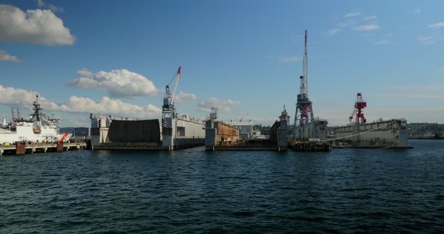 Empty Container Ships in Shipyard Stock Footage Video (100% Royalty ...