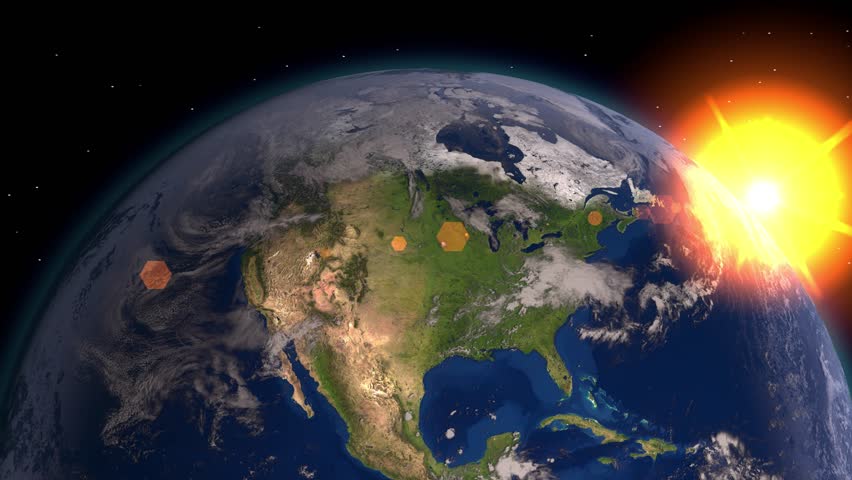 Sunrise Over North America 4k Stock Footage Video (100% Royalty-free ...