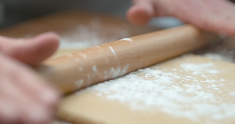 Sprinkled Flour Drops Onto Dough Stock Footage Video (100% Royalty-free ...