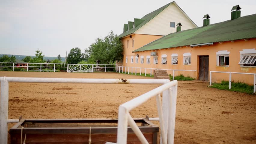 Empty Paddock, Stable and Ground Stock Footage Video (100% Royalty-free ...