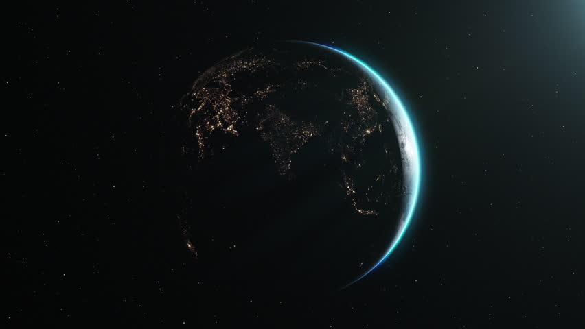 The Earth Slowly Rotating in Stock Footage Video (100% Royalty-free ...