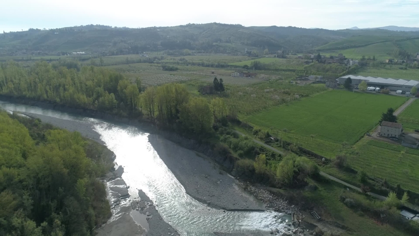 Overlooking at the landscape of hills and rivers image - Free stock ...