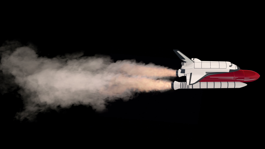 Space Shuttle Flying Into Space Stock Footage Video (100% Royalty-free ...