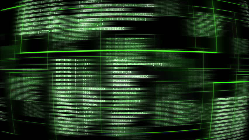 Green Colored Fly By Scrolling Computer Programming Code - Programming ...