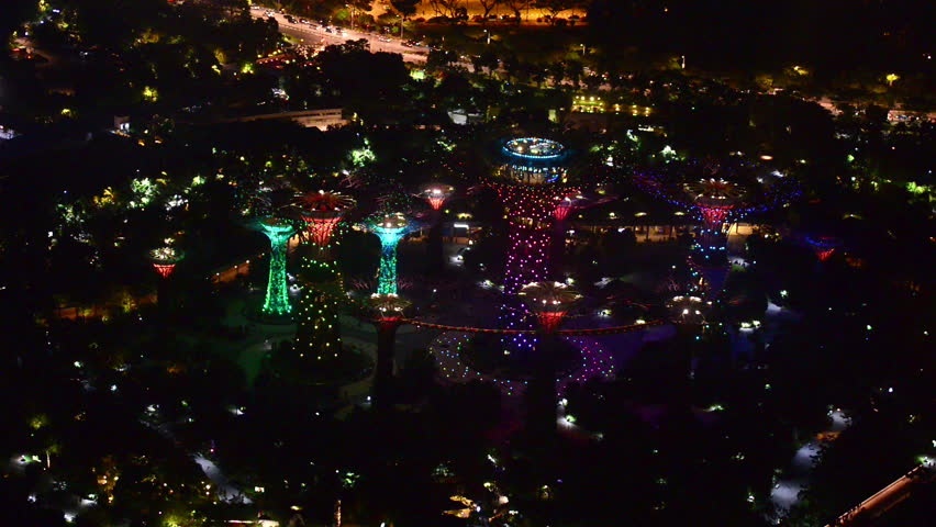 Christmas Nativity Scene In The Middle Of A Reflection Pool On Temple ...