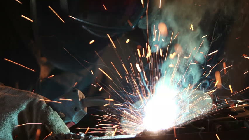 Welder in Action. Low Depth Stock Footage Video (100% Royalty-free ...