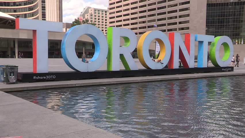 Toronto, Ontario, Canada August 2015 Huge 3D Toronto Sign In Front Of ...