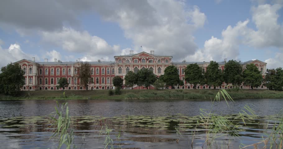 Jelgava Palace (mitava Palace) Time-lapse Stock Footage Video (100% ...