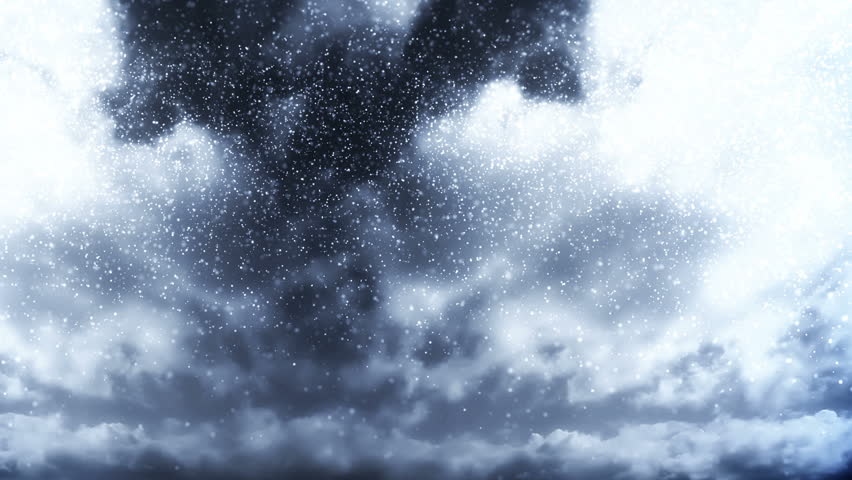 Monochromatic Storm Clouds With Snow Falling Loop Stock Footage Video ...