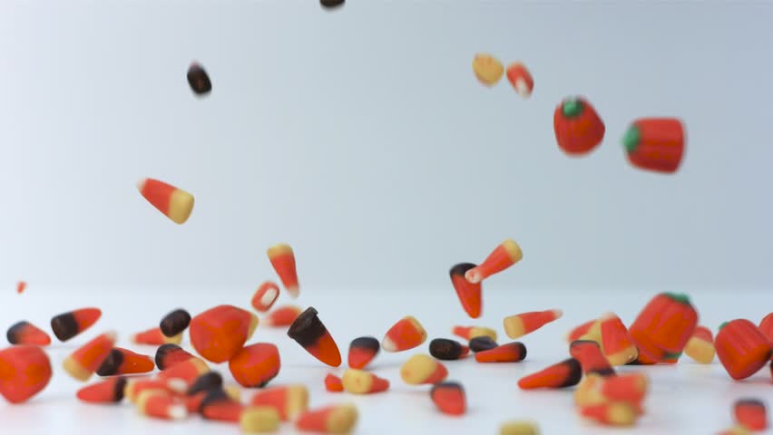 Seamless Loop Of Halloween Candy Corn Extreme Close-up Stock Footage ...