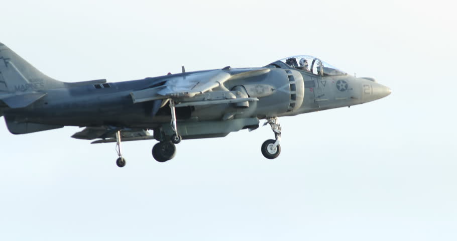 Hawker Harrier Jump Jet Hovers In Mid Air. Stock Footage Video 3740924 ...