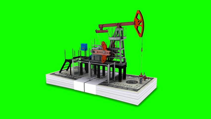 Isometric Low Poly Mini World Oil Rig. A Busy Offshore Oil Rig Platform ...