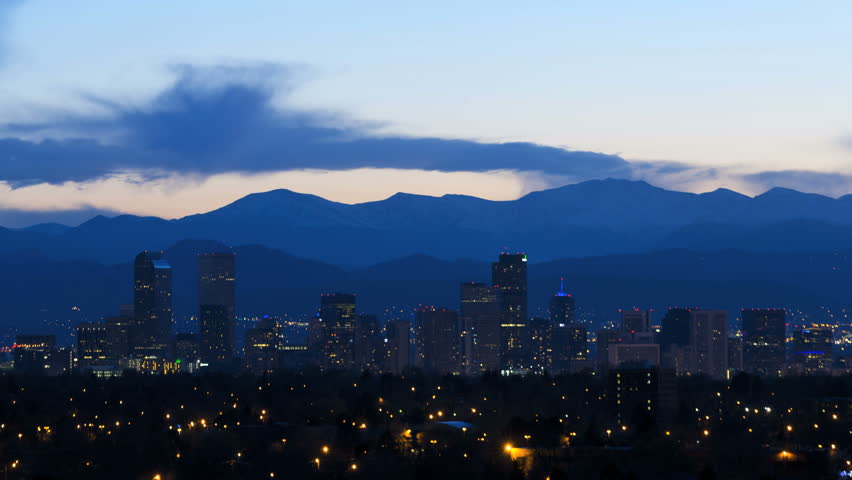 Night time Skyline of Denver, Colorado image - Free stock photo ...
