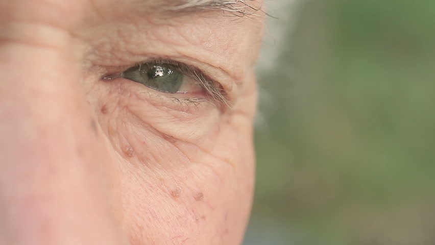 Old Man's Eye Closeup Outdoor Portrait Stock Footage Video 12397148 ...