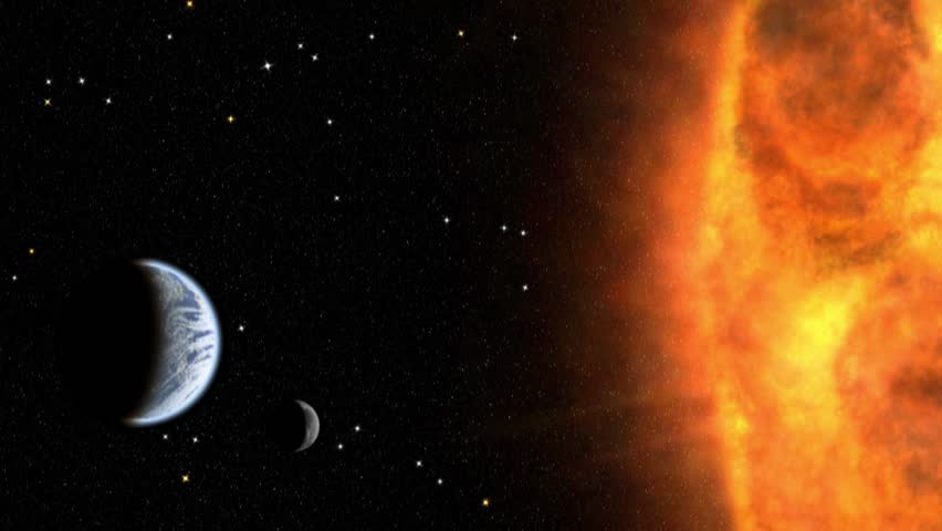 An Artistic Fictional View Of The Solar System Stock Footage Video ...