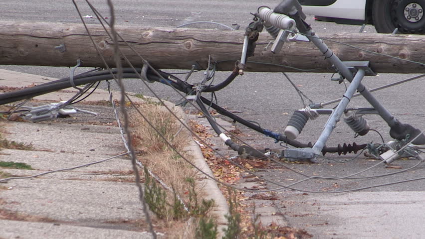 Mississuaga, Ontario, Canada November 2015 Hydro Pole And Power Lines ...