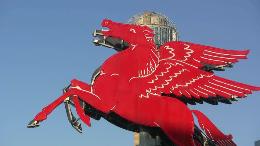 Pegasus Figure: Dallas, Texas Sept. Stock Footage Video (100% Royalty ...