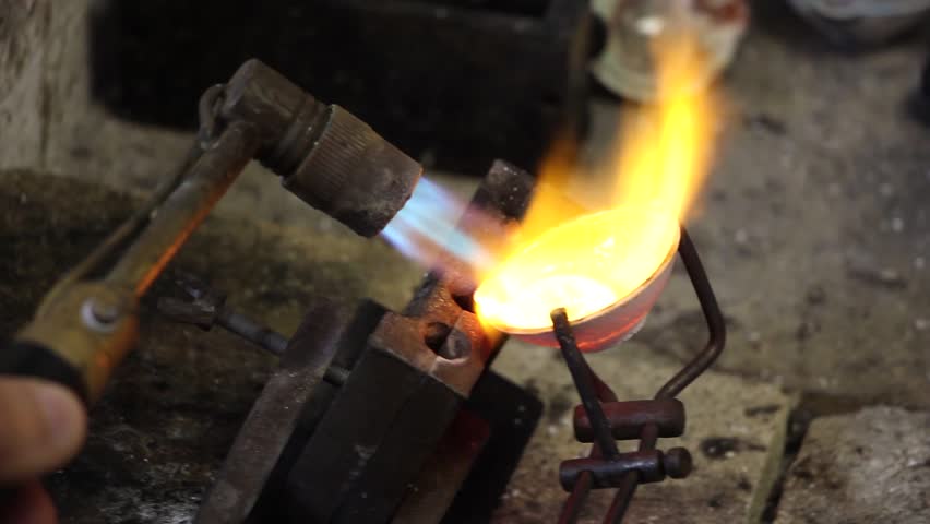 Liquid Metal In The Factory, Foundry, Smelting Iron And Processing ...