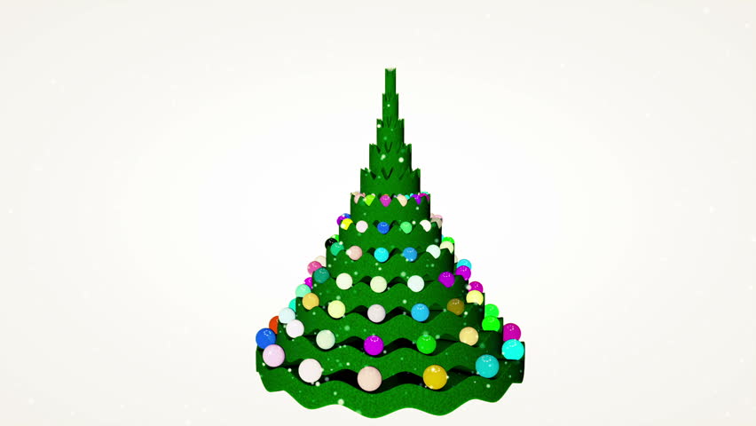 Christmas Tree Animation at White Stock Footage Video (100% Royalty ...