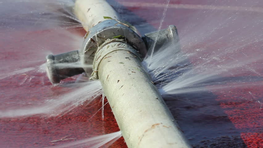 Water Leaking From Hole In A Hose Stock Footage Video 20805109 ...