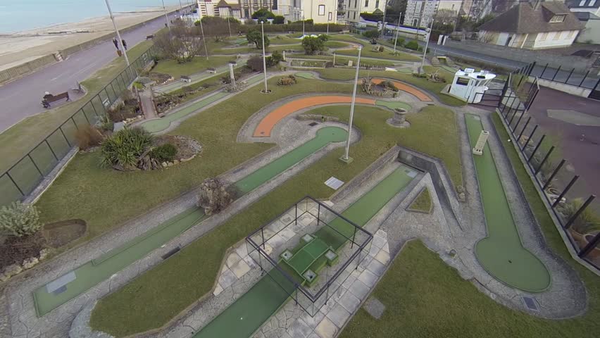 Miniature Golf, Aerial View Stock Footage Video (100% Royalty-free ...