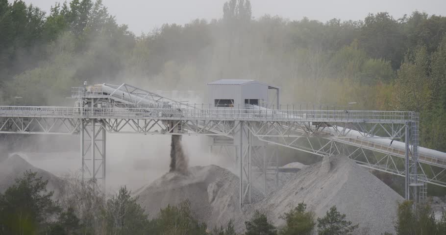 Cement Is Strewed, Green Branches On Foreground, Tubes Of Cement ...