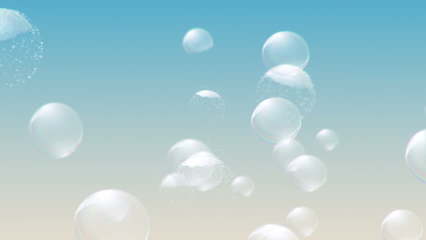 Animation Flying Of Soap Bubbles On Colorful Background. Animation Of ...