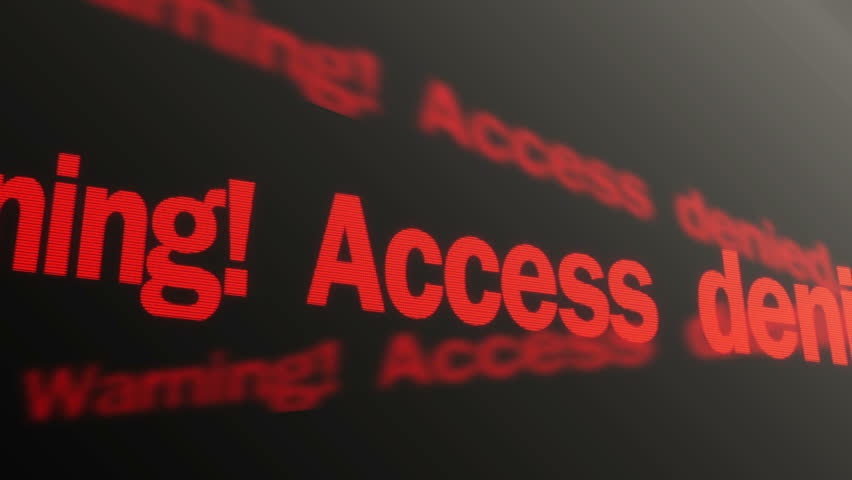 Warning, Access Denied Red Text Stock Footage Video (100% Royalty-free ...