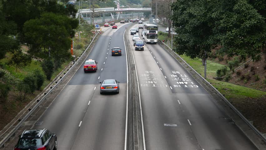 Highway Timelapse. Heavy Vs. Light Traffic. Good Audio As Cars In Empty ...