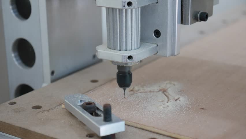 Diy Cnc Machine Milling Wood Stock Footage Video (100% Royalty-free ...
