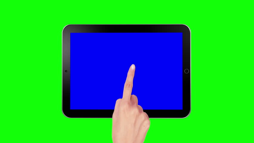 3d Animation Of Touchscreen Gesture Of A Hand Cursor Over A Digital ...