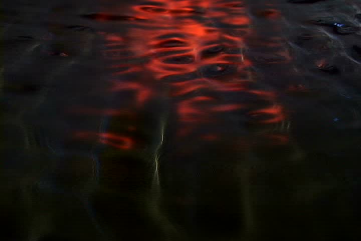Stock video of water ripples with red reflection video | 1395970 ...