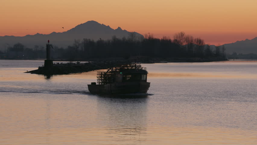 Crab Boat Dawn Departure 4k Stock Footage Video (100% Royalty-free ...