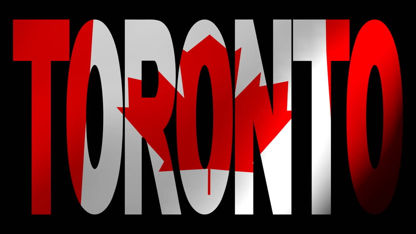 Stock video of toronto text with fluttering canadian flag | 1444540 ...