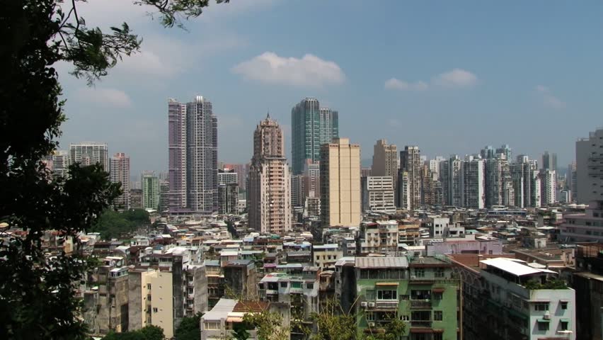 A View Of The Residential Areas Of Macau (China) Stock Footage Video ...