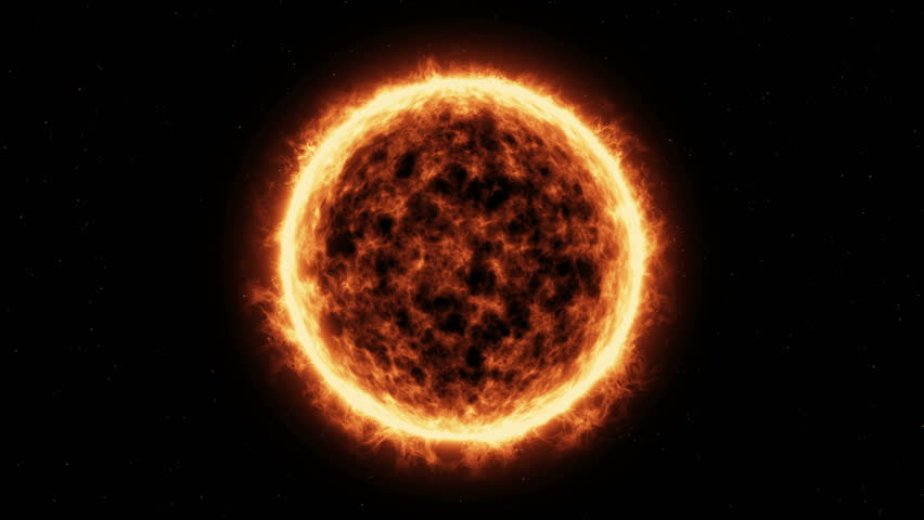 HD - Sun Surface With Solar Flares. 3D Animation Stock Footage Video ...
