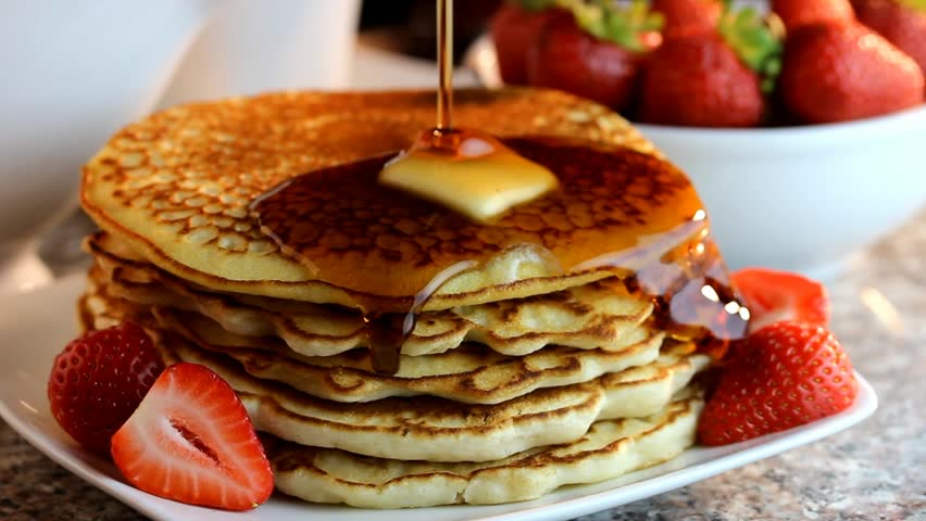 Delicious Fresh Morning Pancakes. Stock Footage Video (100% Royalty ...