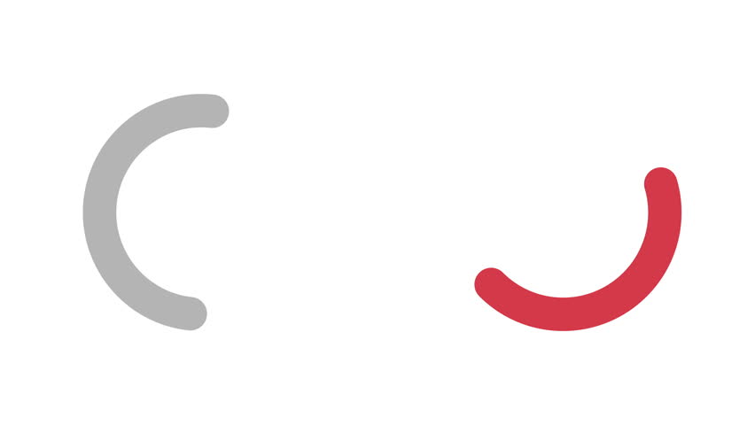 Progress Loading Bar UI Indicator. Red And Blue Loading Circle ...