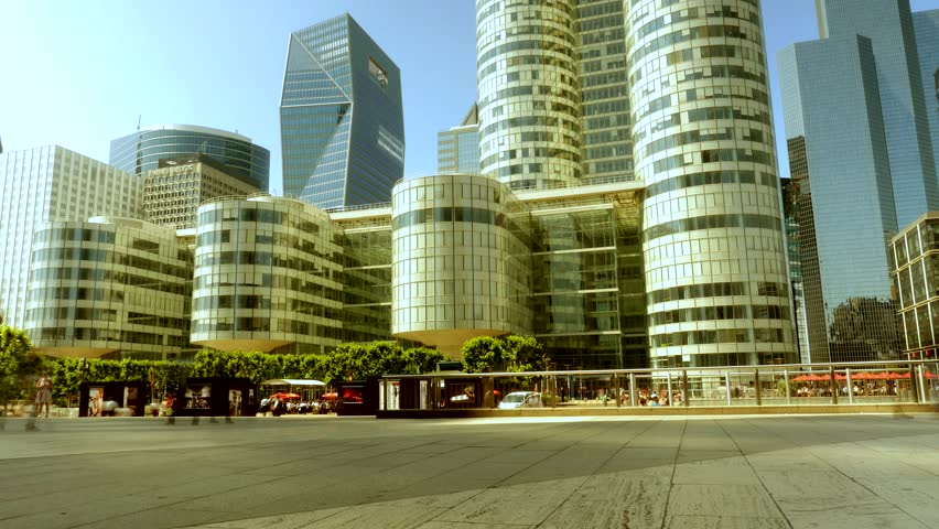 Time Lapse City Background. Urban Scenery. Modern Company Office ...